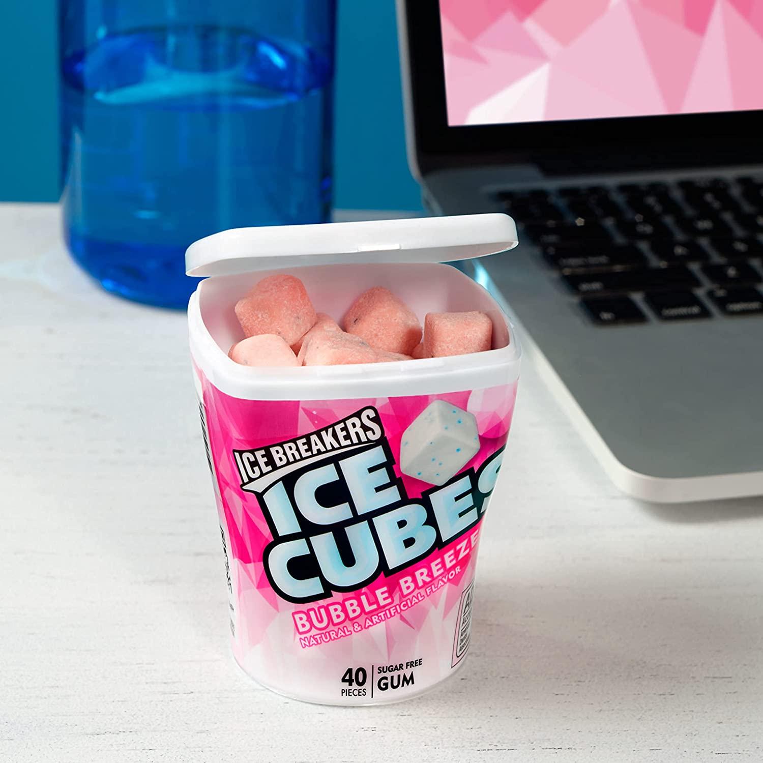Ice Breakers Ice Cubes Bubble Breeze Xylitol Chewing Gum 3.24 oz ...