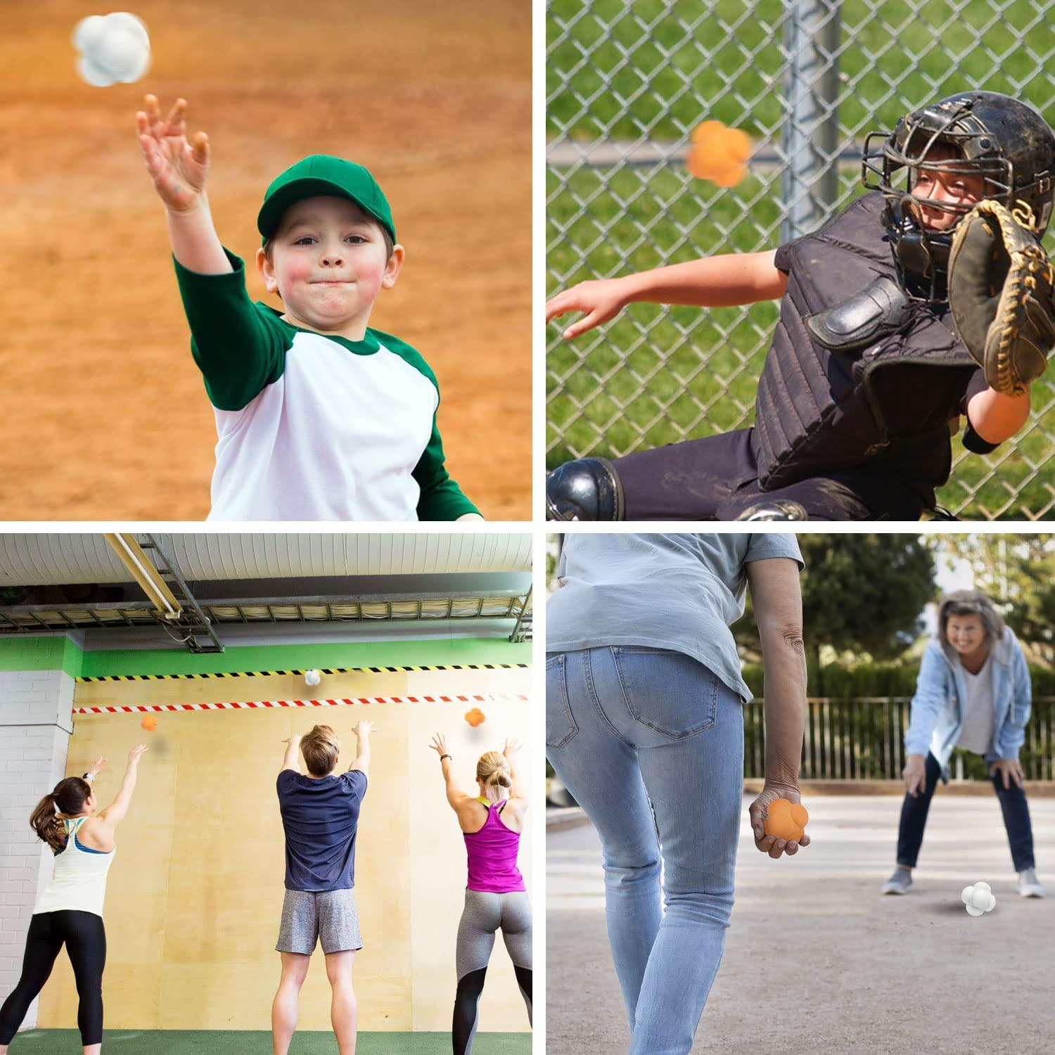 GSE Reaction Ball Training Kit for Baseball - Rubber Bounce Balls for ...