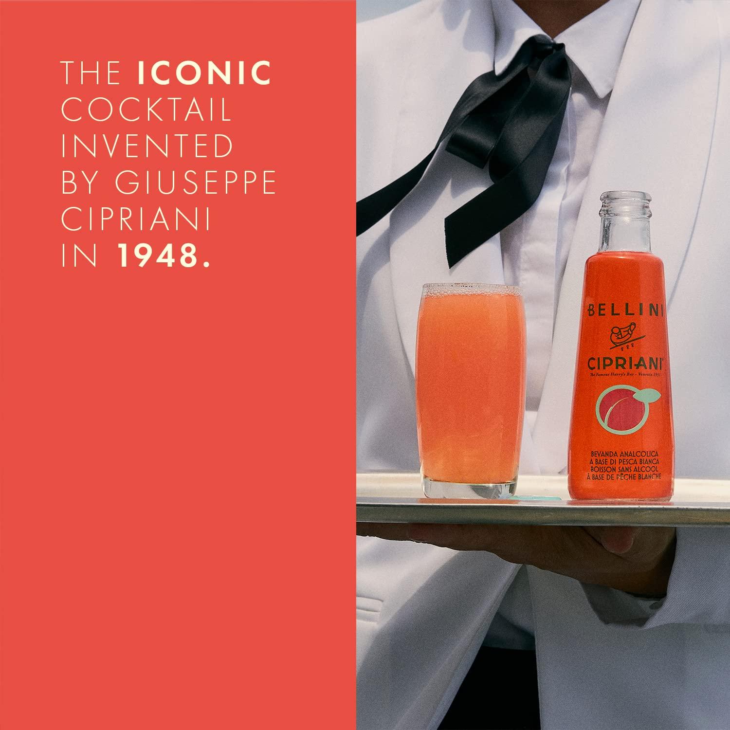 Cipriani Peach Bellini Mix - Non-Alcoholic Cocktail Mixer with White ...