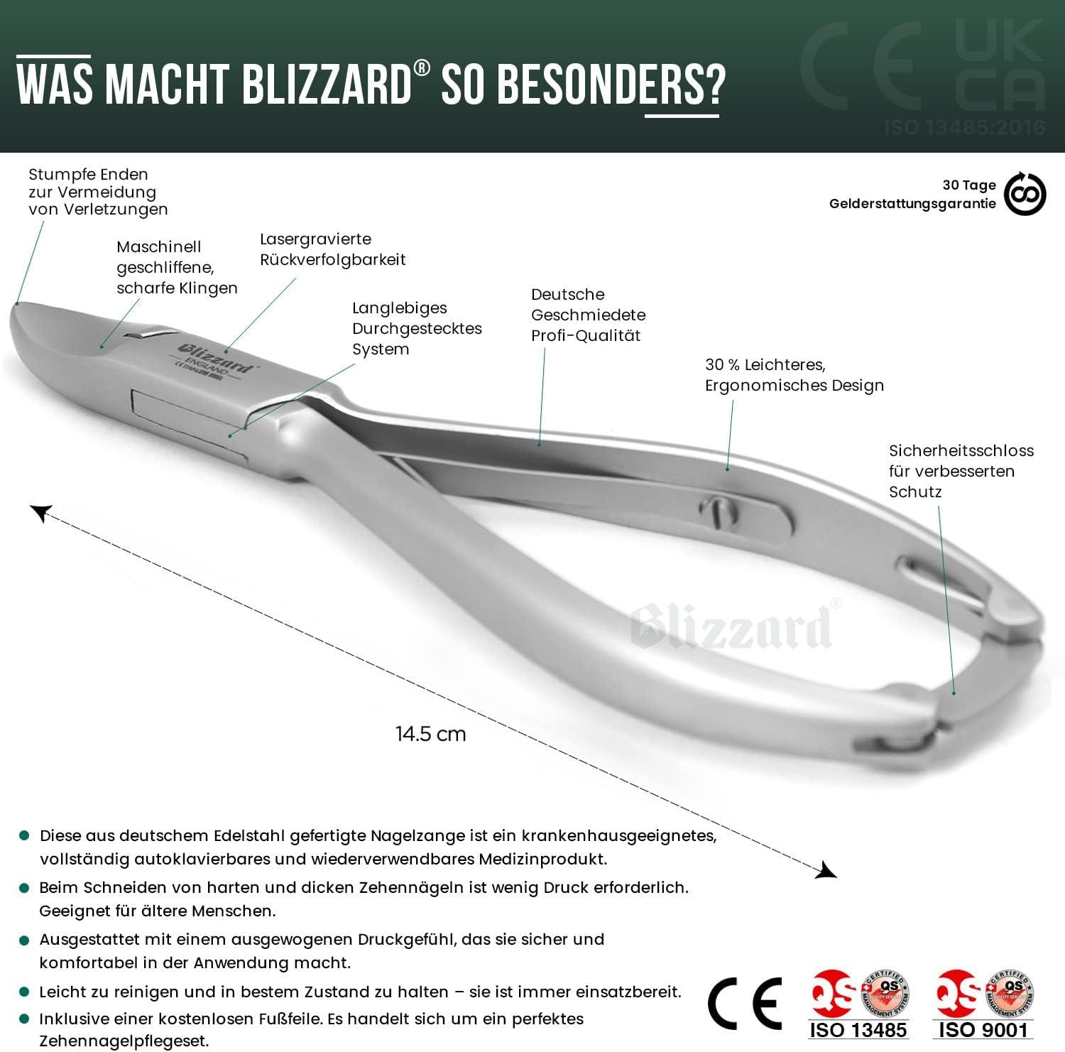 Diabetic Nail Clippers for Men | Blizzard Podiatrist Toenail Clipper ...