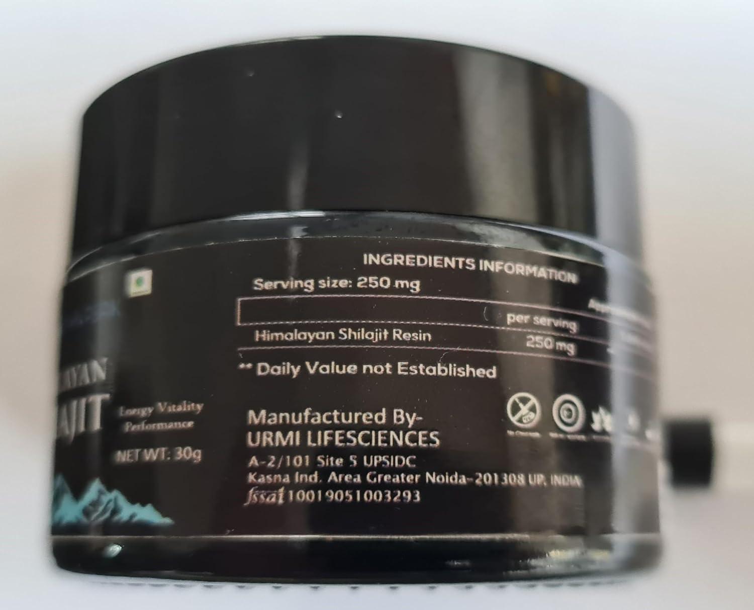 Himalayan Peak Shilajit Resin 30g - 100% Pure & Natural - Handpicked ...