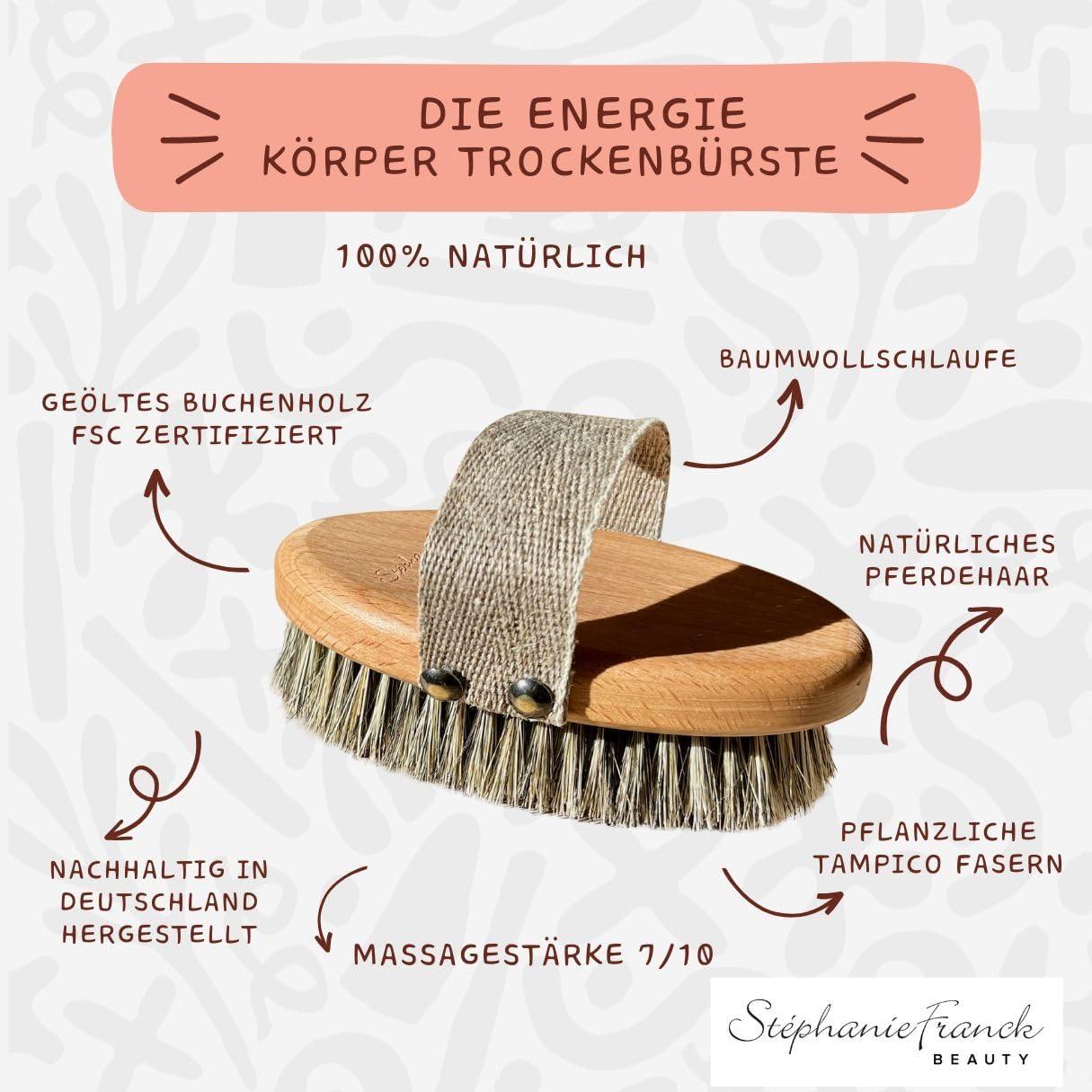 Stephanie Franck Beauty Dry Brushing Body Brush - Eco-Friendly Tampico ...