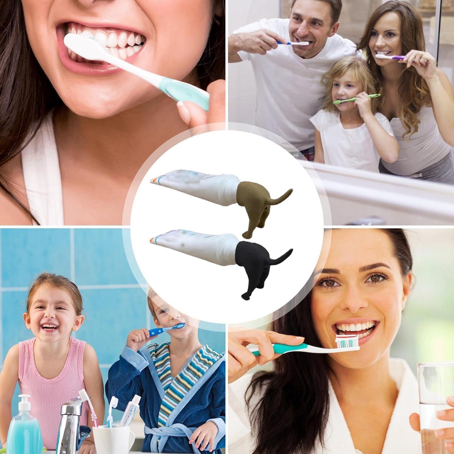 2 Pcs Pooping Dog Butt Toothpaste Topper Prank Toothpaste Caps ...