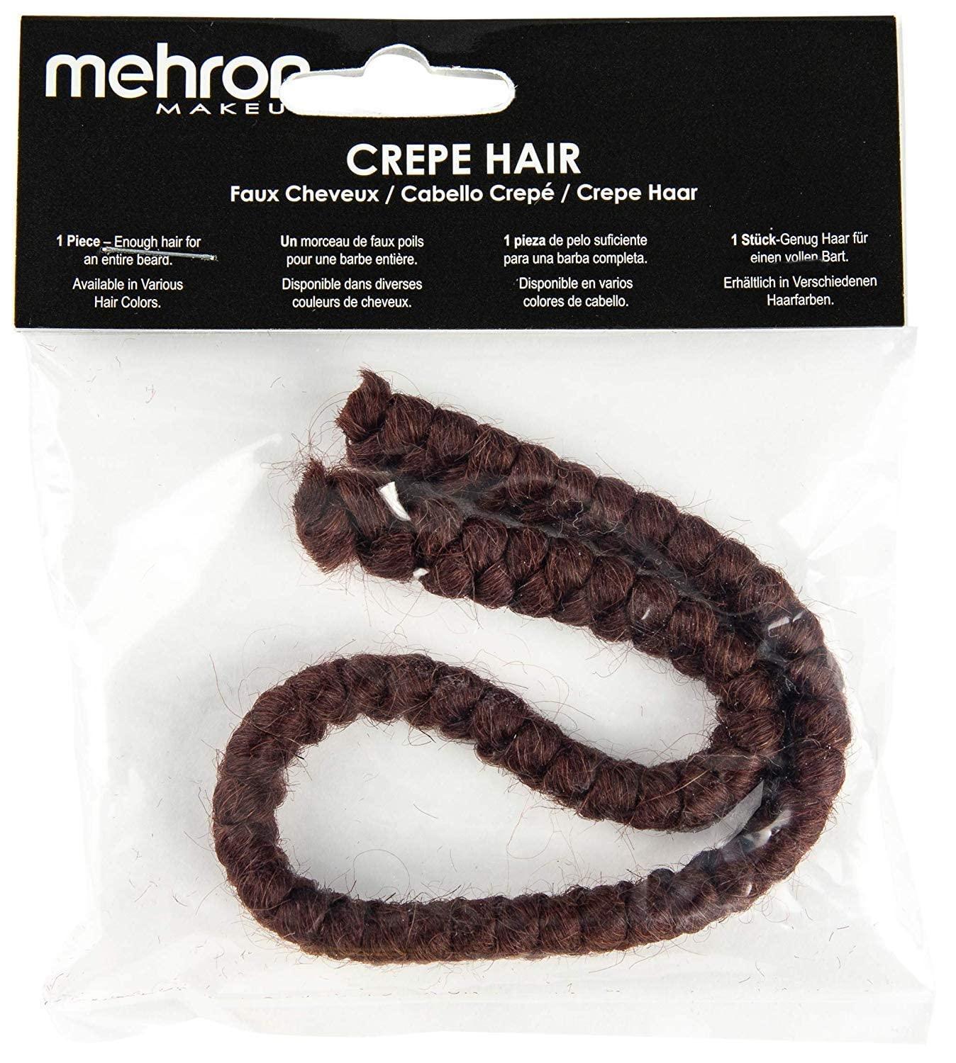 Mehron Makeup Crepe Hair 12-inch Braid - Auburn | High-Quality ...