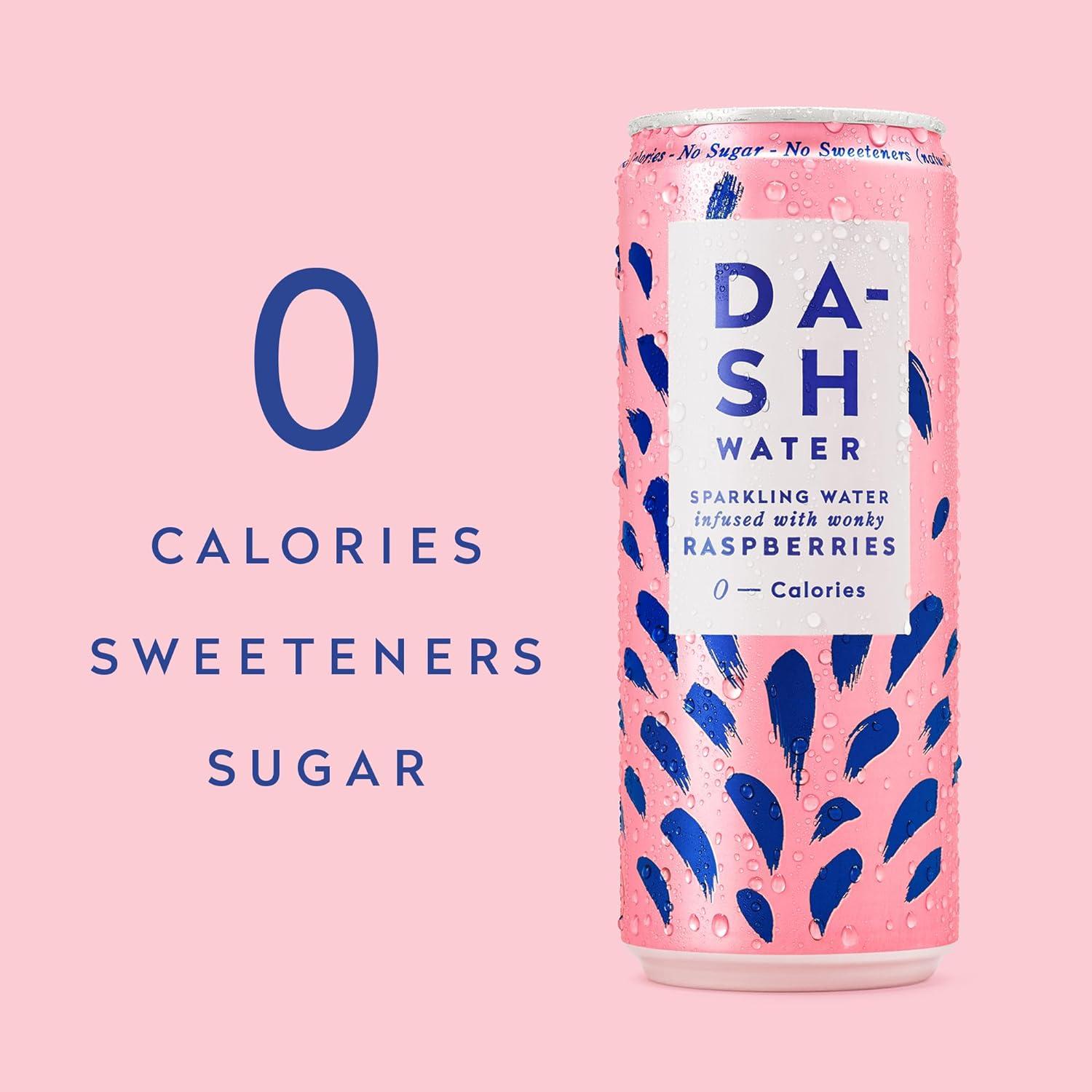 Dash Water Raspberry & Mango - 24 x Flavoured Sparkling Spring Water NO ...