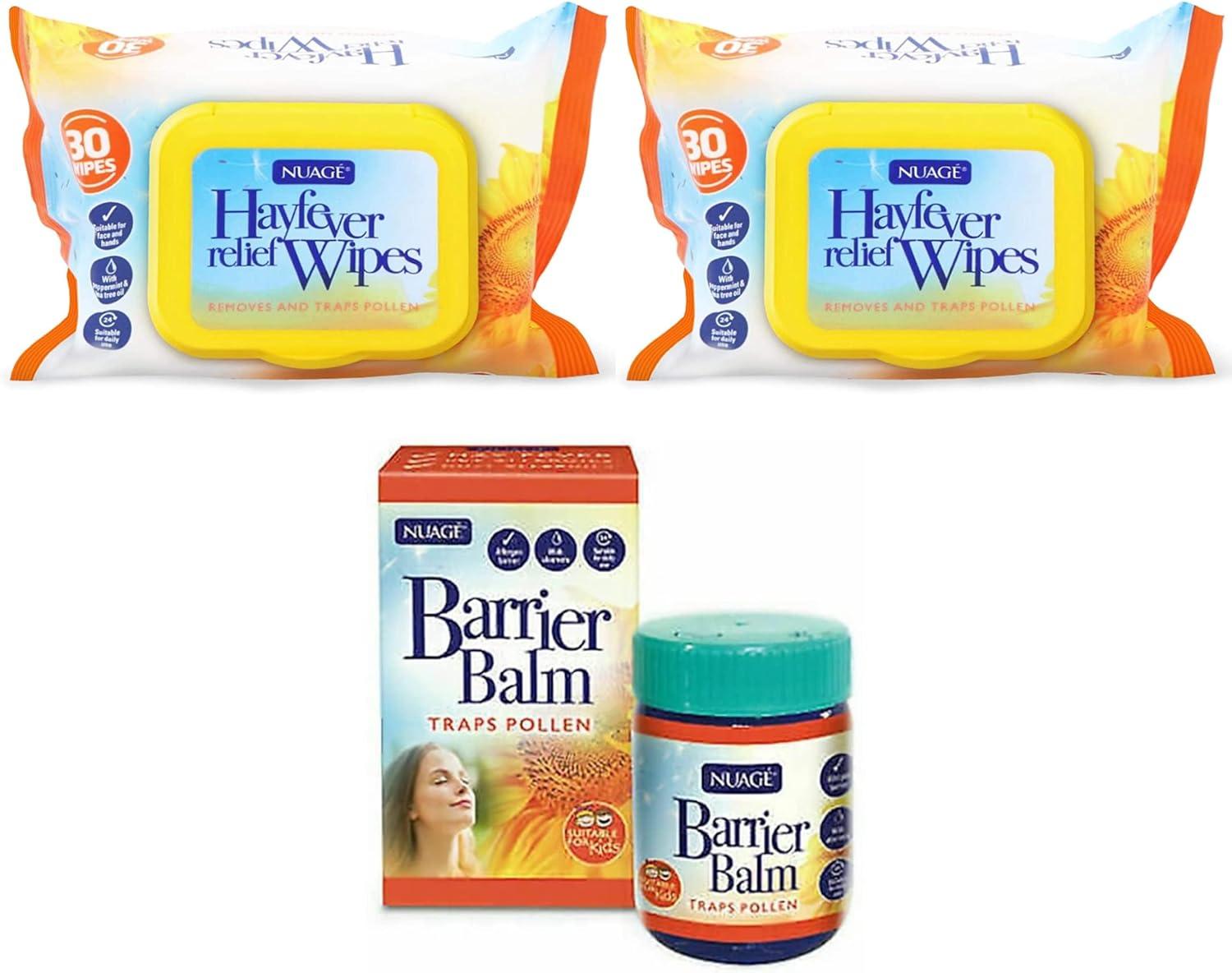 Nuage Hayfever Wipes and Allergen Barrier Balm - Allergy Relief Natural ...