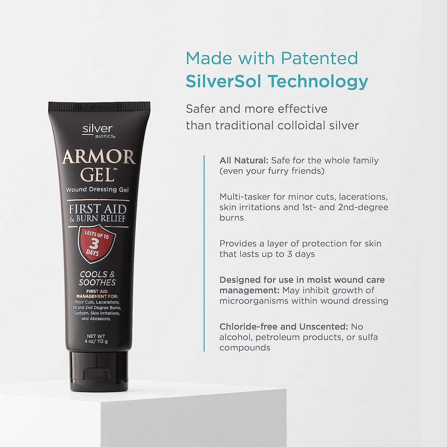American Biotech Labs Silver Biotics Armor Gel 4 oz - Wound Dressing ...