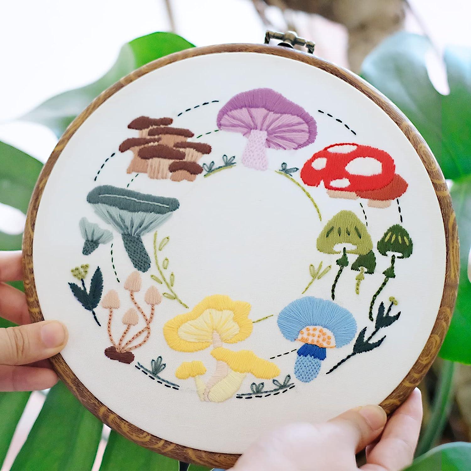 Hand U Journey Basic Embroidery Stitch Kit - 28 Stitches, Mushroom Set ...