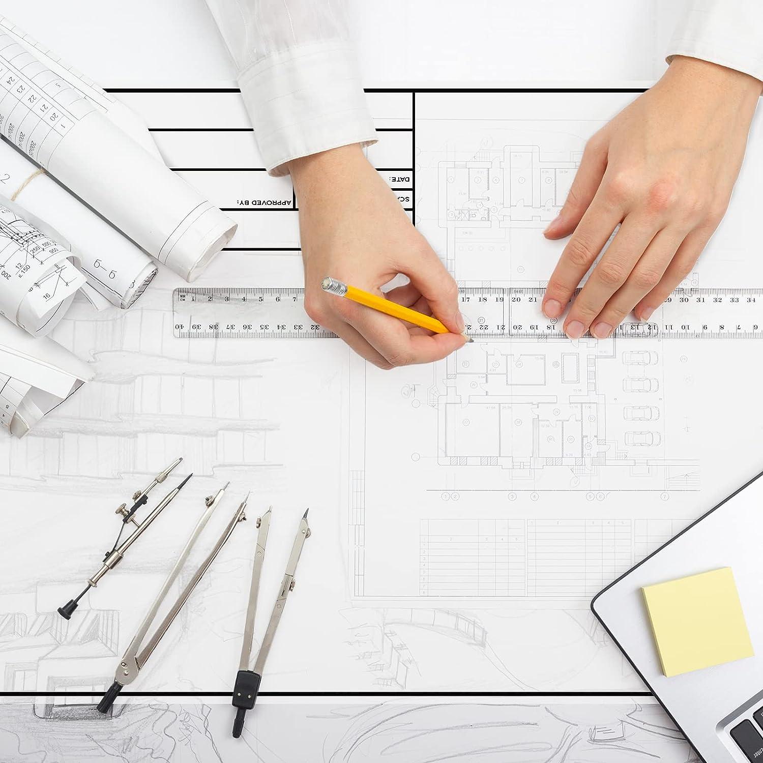 10 Sheets Architectural Vellum Paper 18 x 24 Inches Translucent White ...