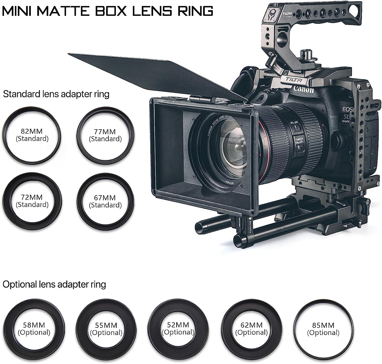 Tiltaing Mini Matte Box - Lightweight Filter Support with Top Flag for ...