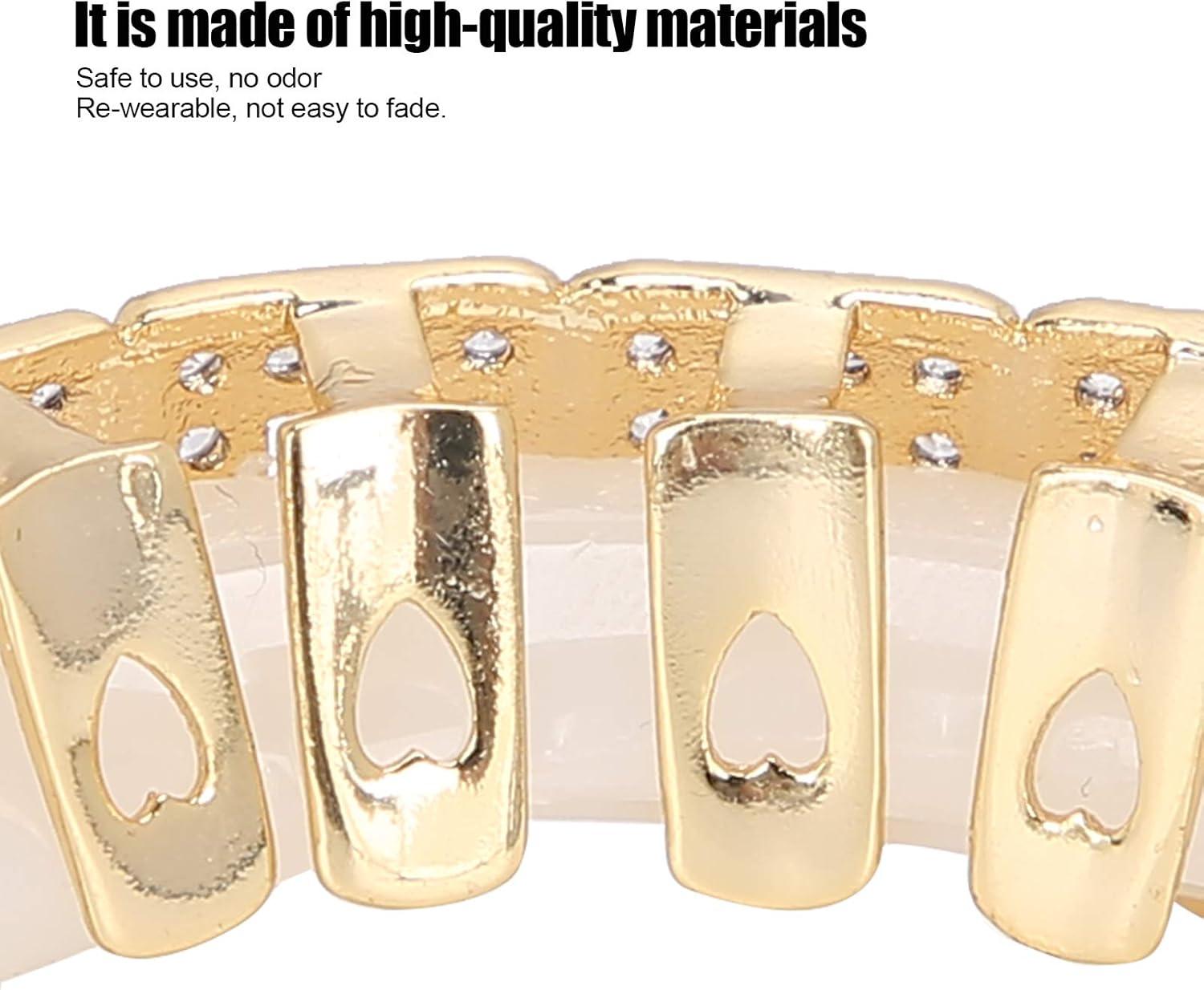Teeth Brace Safe Hollow Durable Gold-Plated Brass Metal Teeth Brace for ...