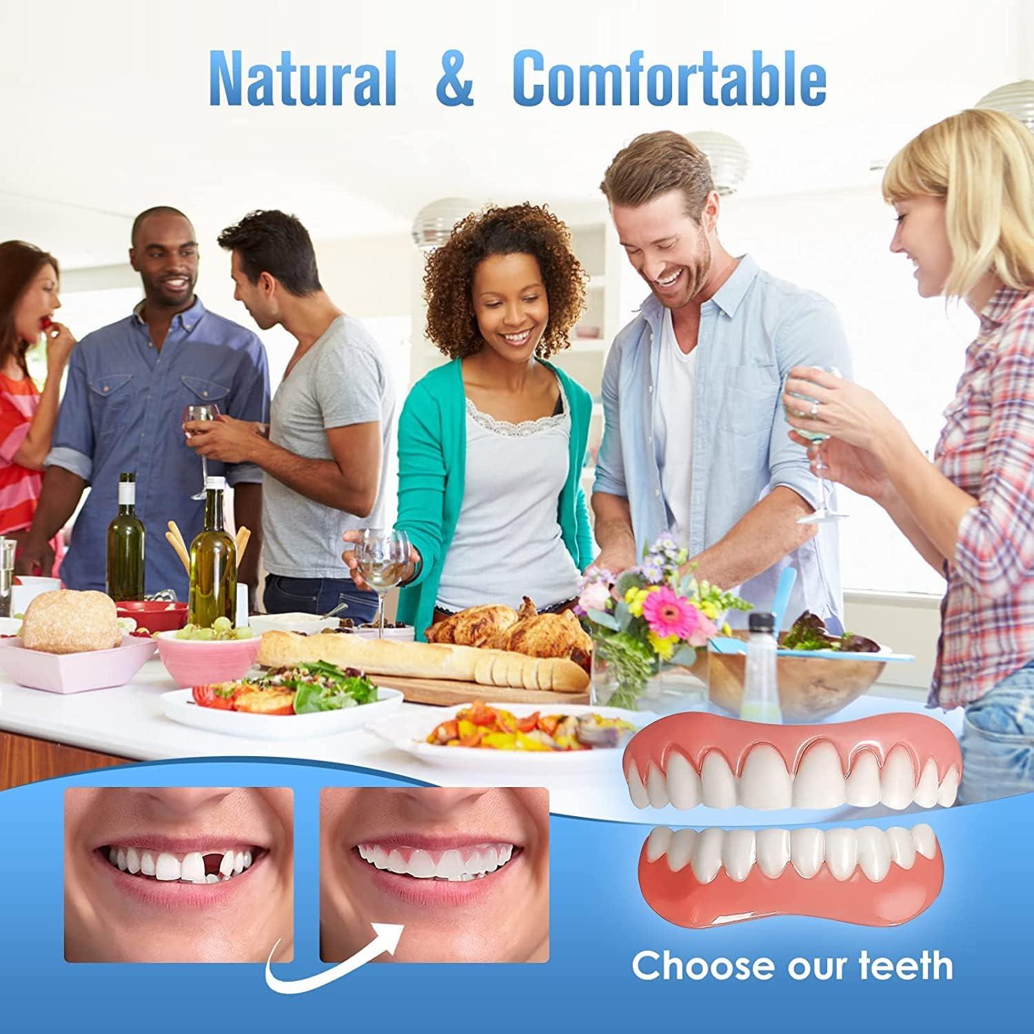 Top and Bottom Veneer Fake Teeth for Cosmetic Smile Makeover - Natural ...
