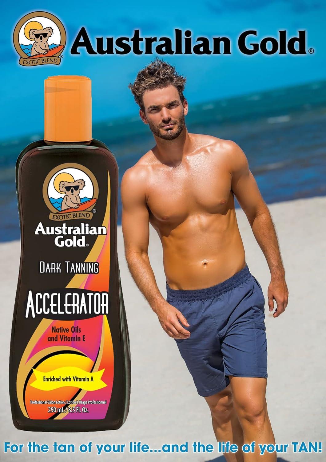 Australian Gold Dark Tanning Accelerator Lotion 250ml - Fast Tan Boost ...