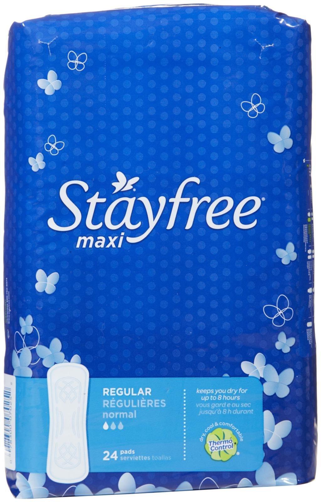 Stayfree Regular Maxi Pads - 24 ct | Absorbent and Comfortable ...