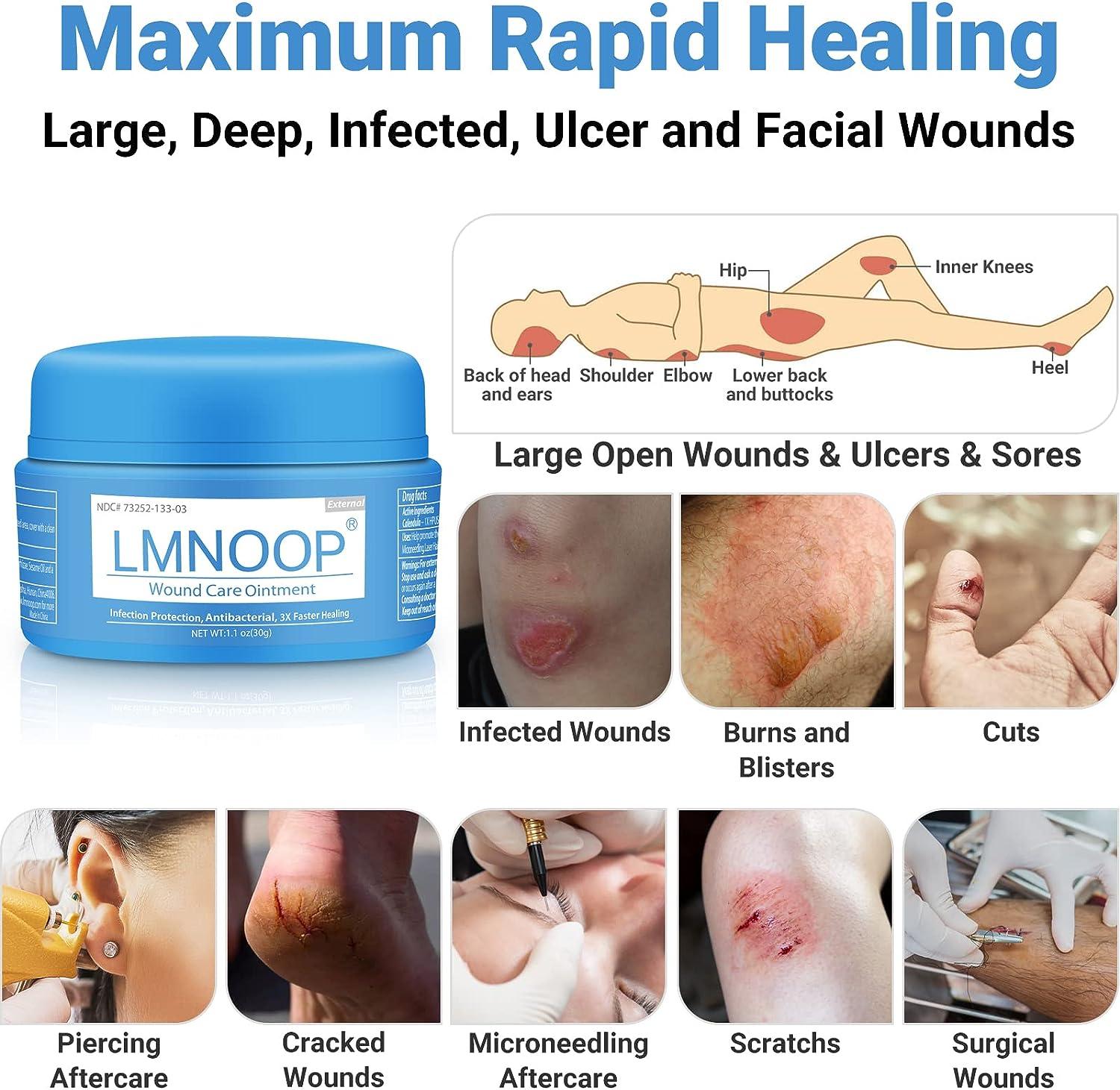 LMNOOP Wound Care Cream 1.1oz - First Aid Skin Repair Ointment for ...