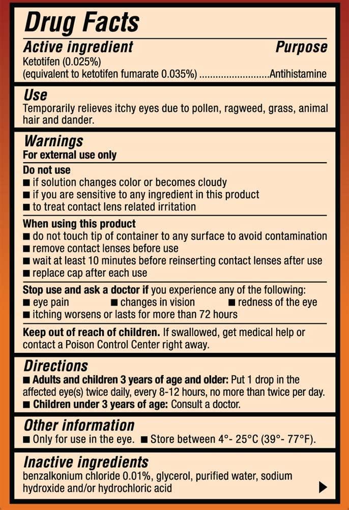 Zaditor Antihistamine Eye Drops Twin Pack - 5mL x 2 | Fast-Acting ...