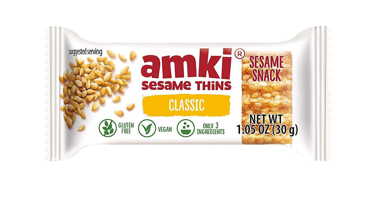 AMKI Sesame Thins Classic - Gluten Free Vegan Snack, 24 Pack 720g | Buy ...