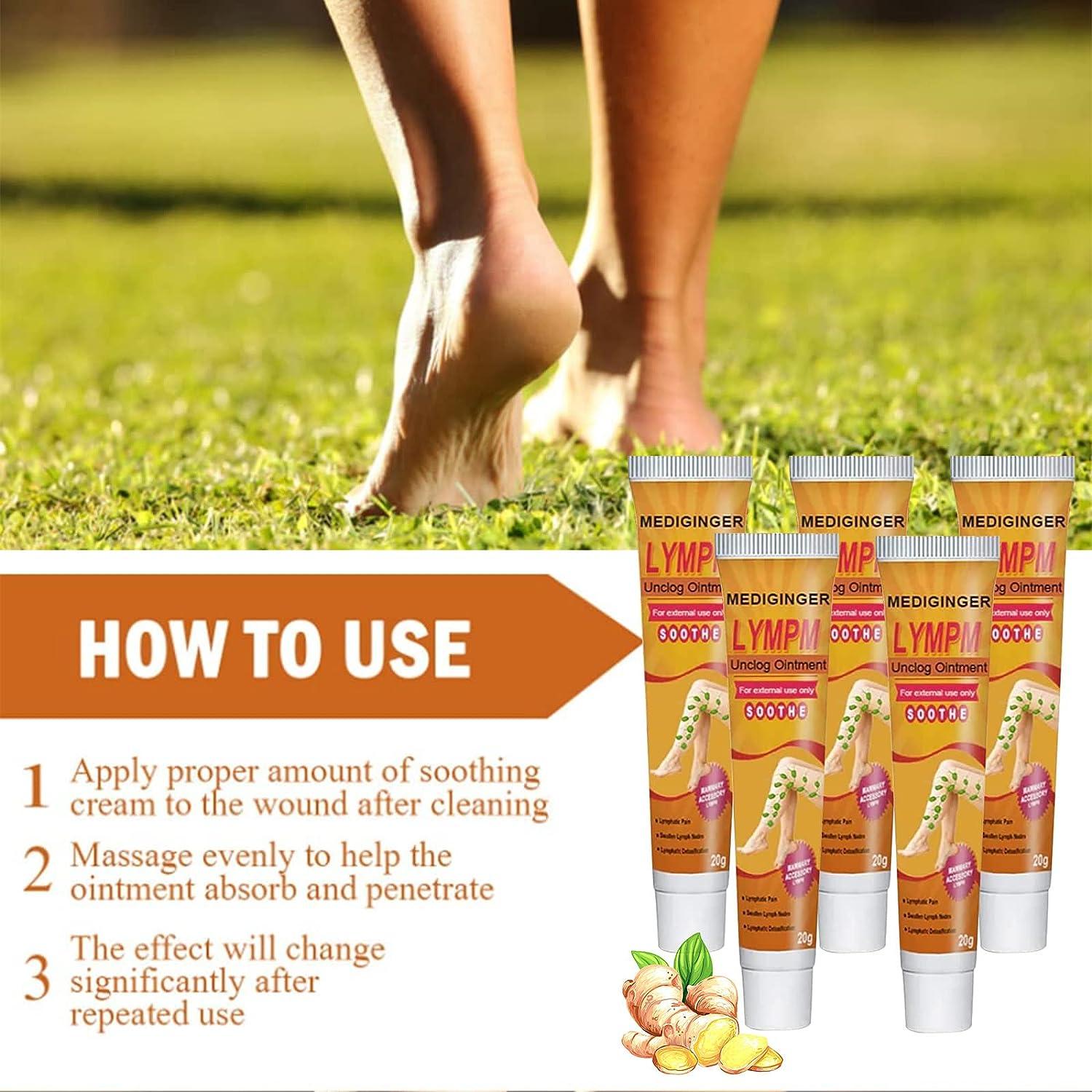 RGVai 5 PCS Mediginger Antiswelling Lymphunclog Ointment - Gingerlegs ...
