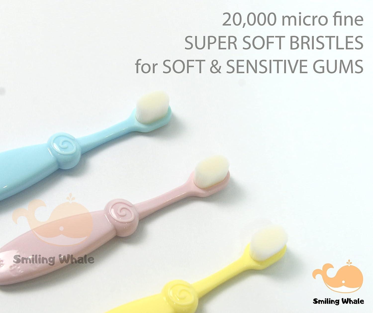 Smiling Whale Extra Soft Nano Toothbrush for Kids - Gentle Micro ...