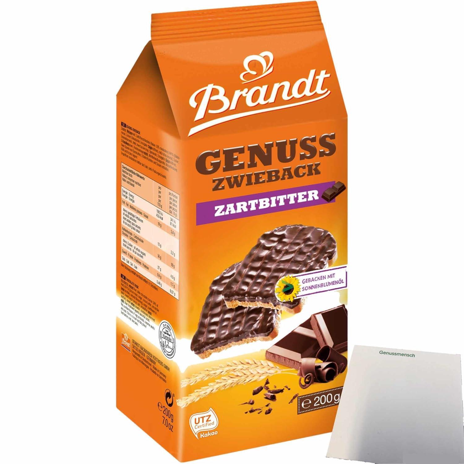 Buy Brandt Genuss Zwieback Dark Chocolate 200g - Delicious German Snack ...