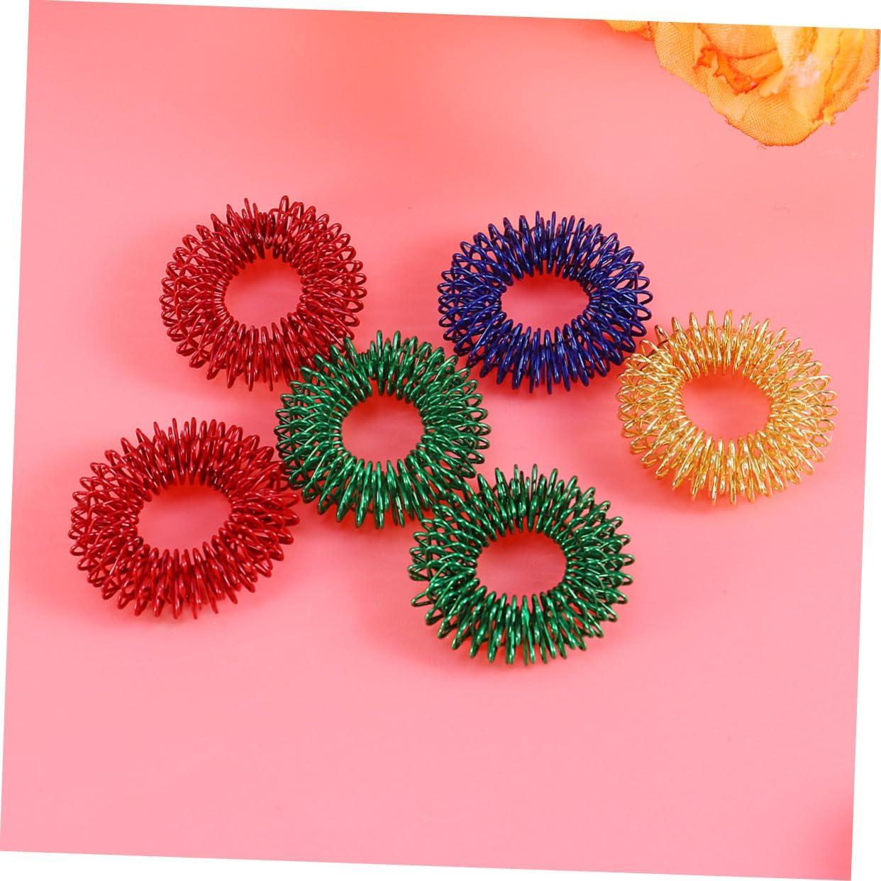 Oatipho 15-Pack Sensory Finger Rings - Stress Relief Acupressure Fidget ...