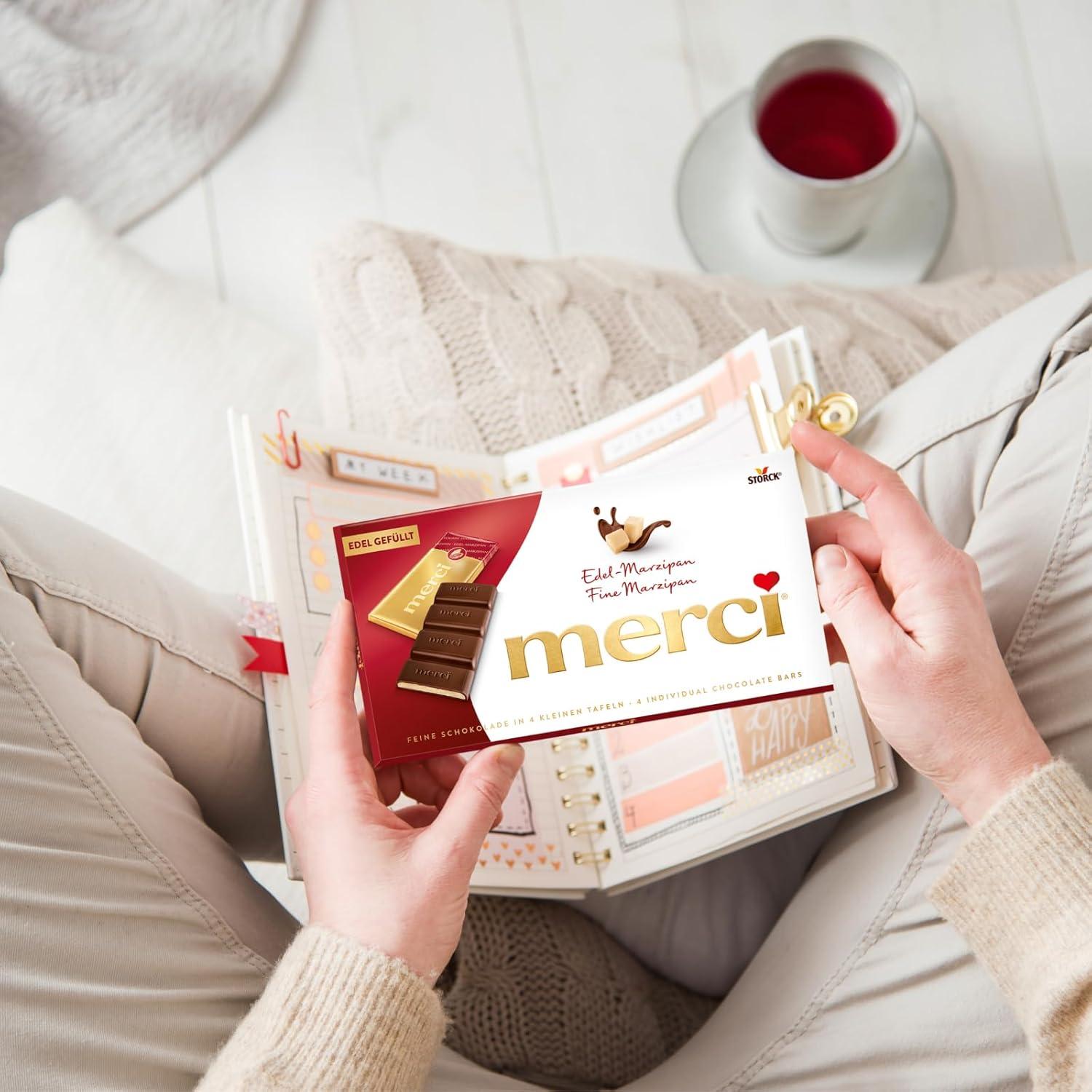 Merci Panel Chocolate with Noble Marzipan - 112g Finest Zartic ...