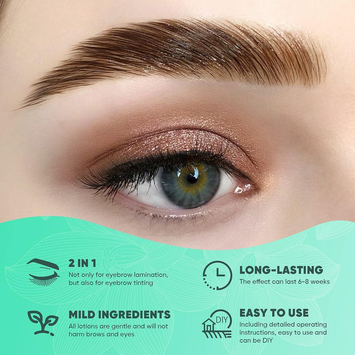 Libeauty Brow Lamination and Color Kit - DIY Eyebrow Perm & Color 2 in ...