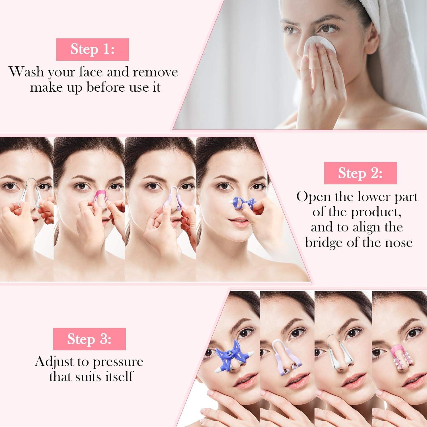 7-Piece Nose Up Lifting Shaper Clips Set | Silicone Slimming Tool for ...