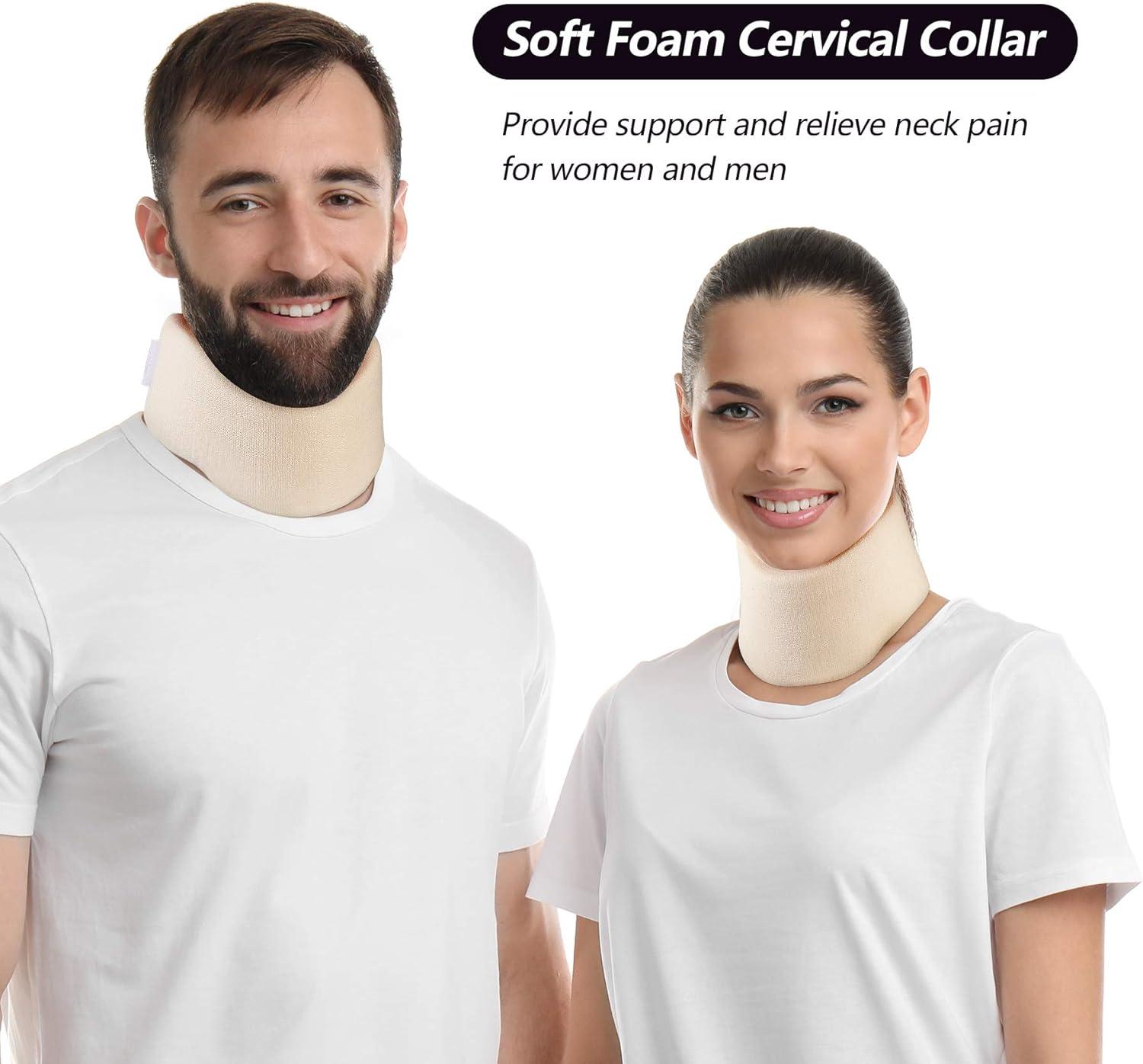 Soft Foam Neck Brace Universal Cervical Collar Adjustable Neck Support ...