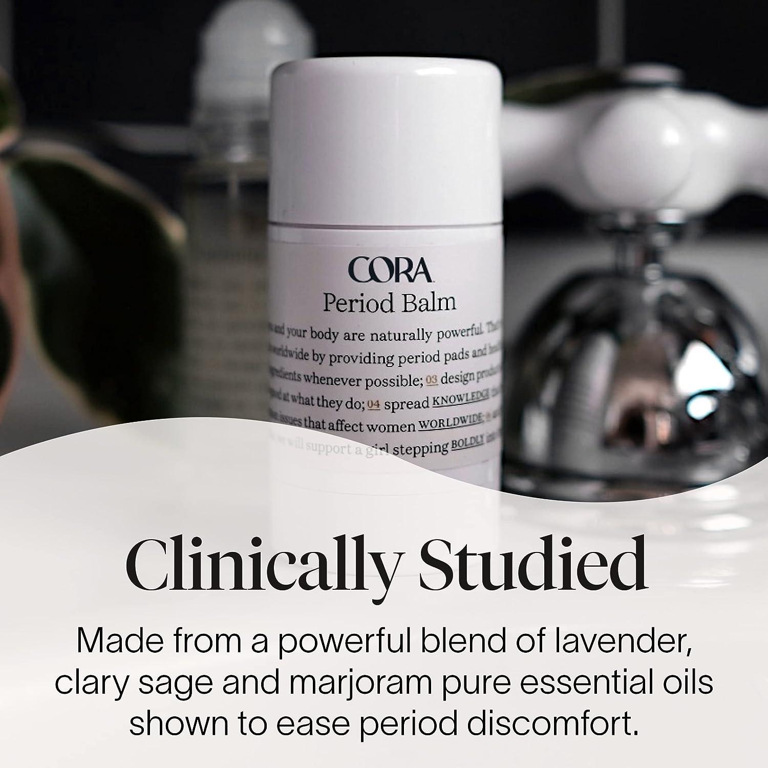 Cora Period Menstrual Cramp Relief Kit Period Balm with Soothing Warmth ...