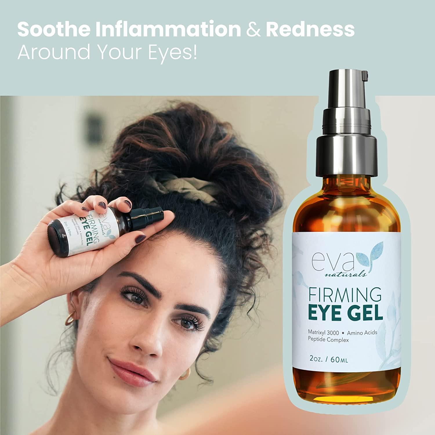 Eva Naturals Anti-Aging Eye Gel - Hydrating Cream for Dark Circles ...