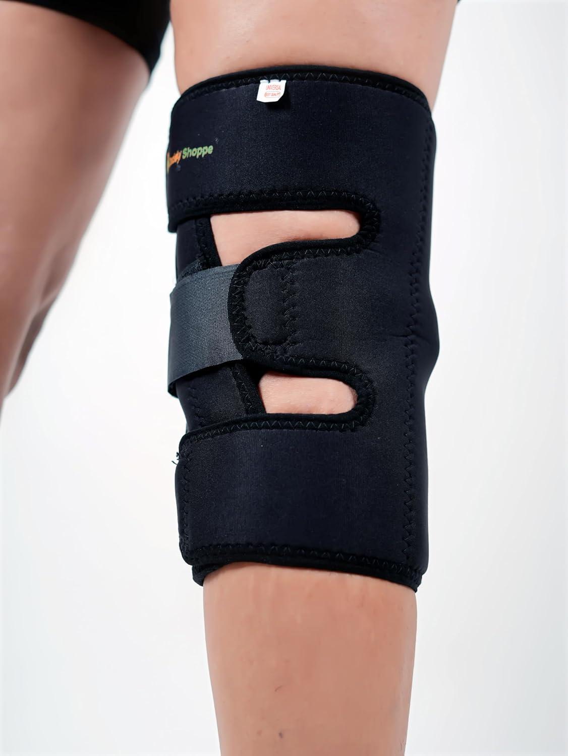Knee Support Compression Brace with Open Patella & Splint Stabilizer ...