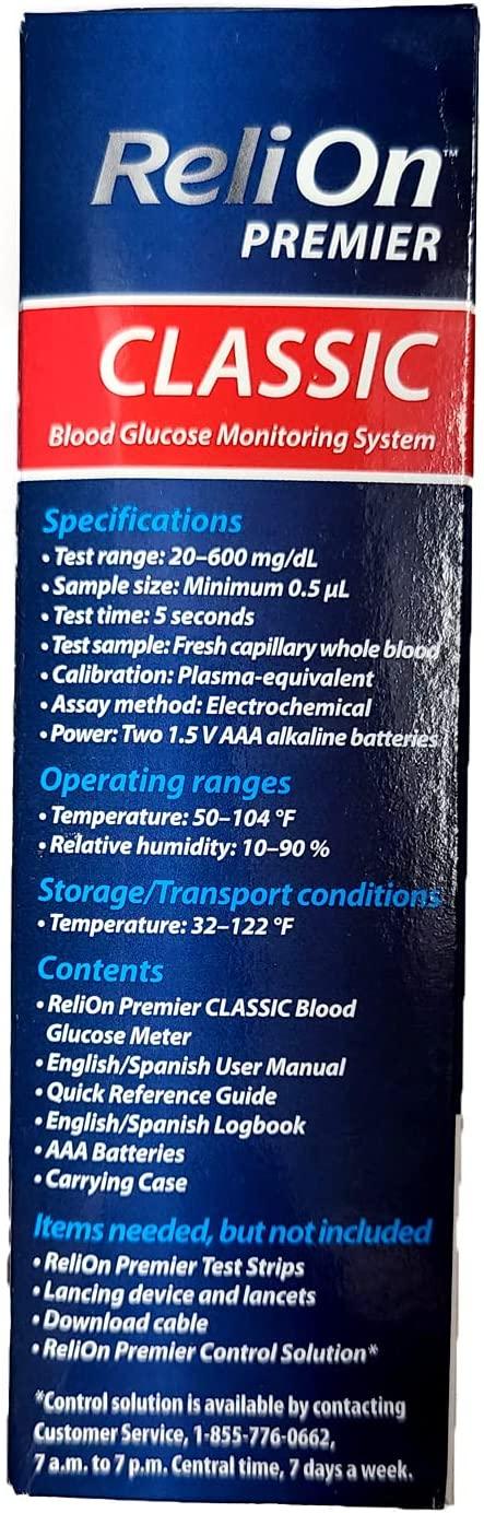 ReliOn Premier Blood Glucose Monitoring System Classic - Red | Buy Now ...