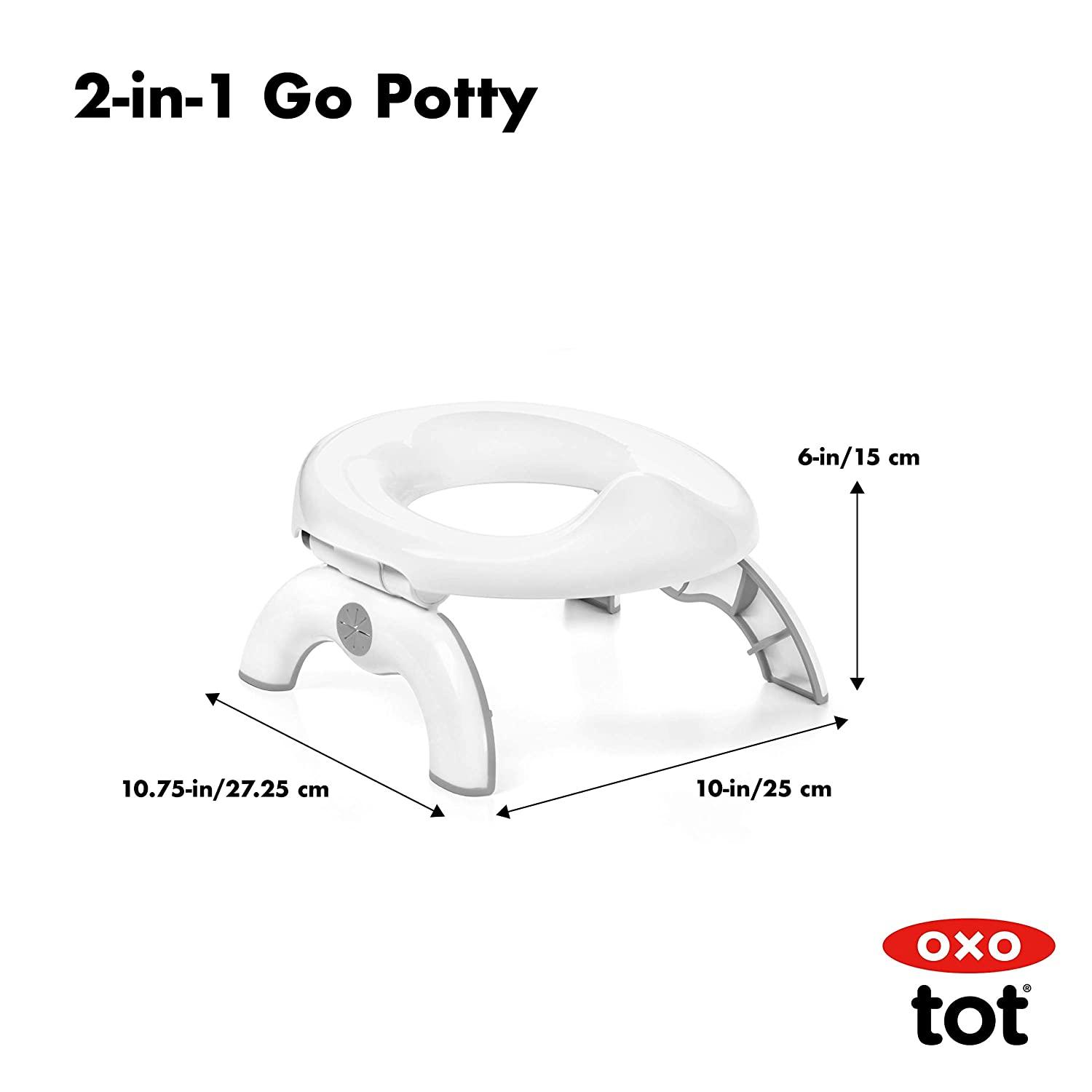 OXO Tot 2-in-1 Go Potty - Navy | Portable Travel Potty Seat | Compact ...