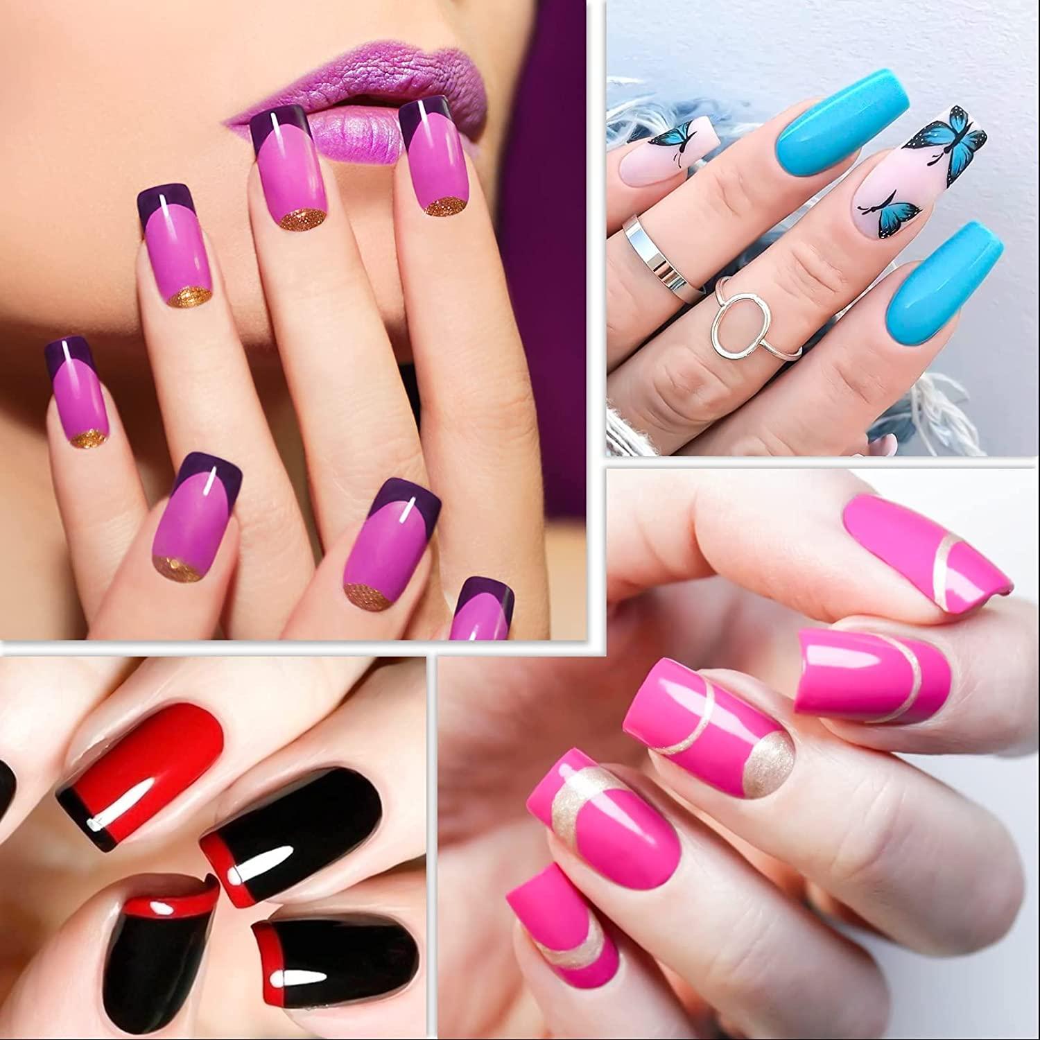 Half And Half Nail Designs