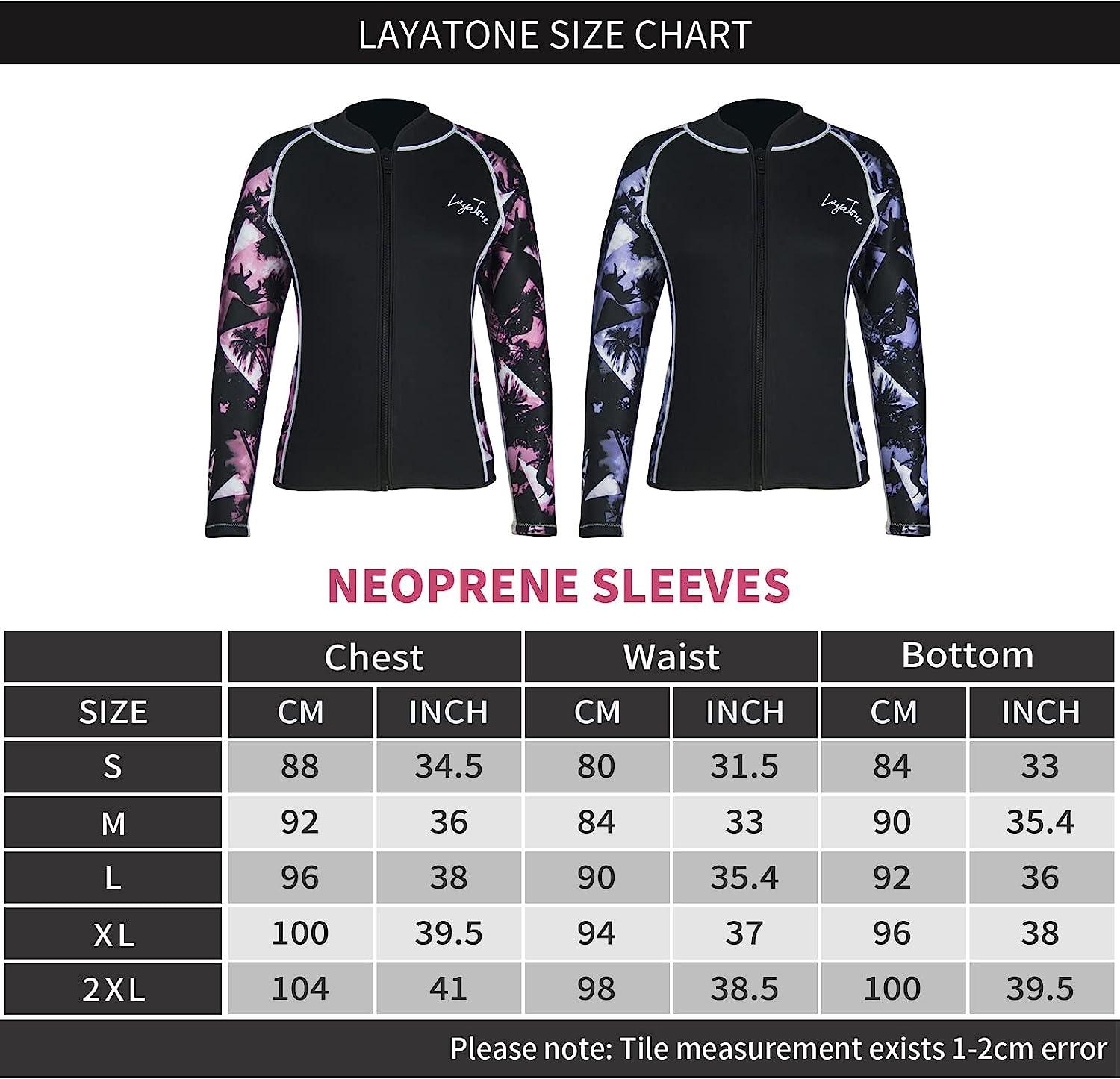 LayaTone 3mm Neoprene Wetsuit Top | Long Sleeve for Scuba Diving ...