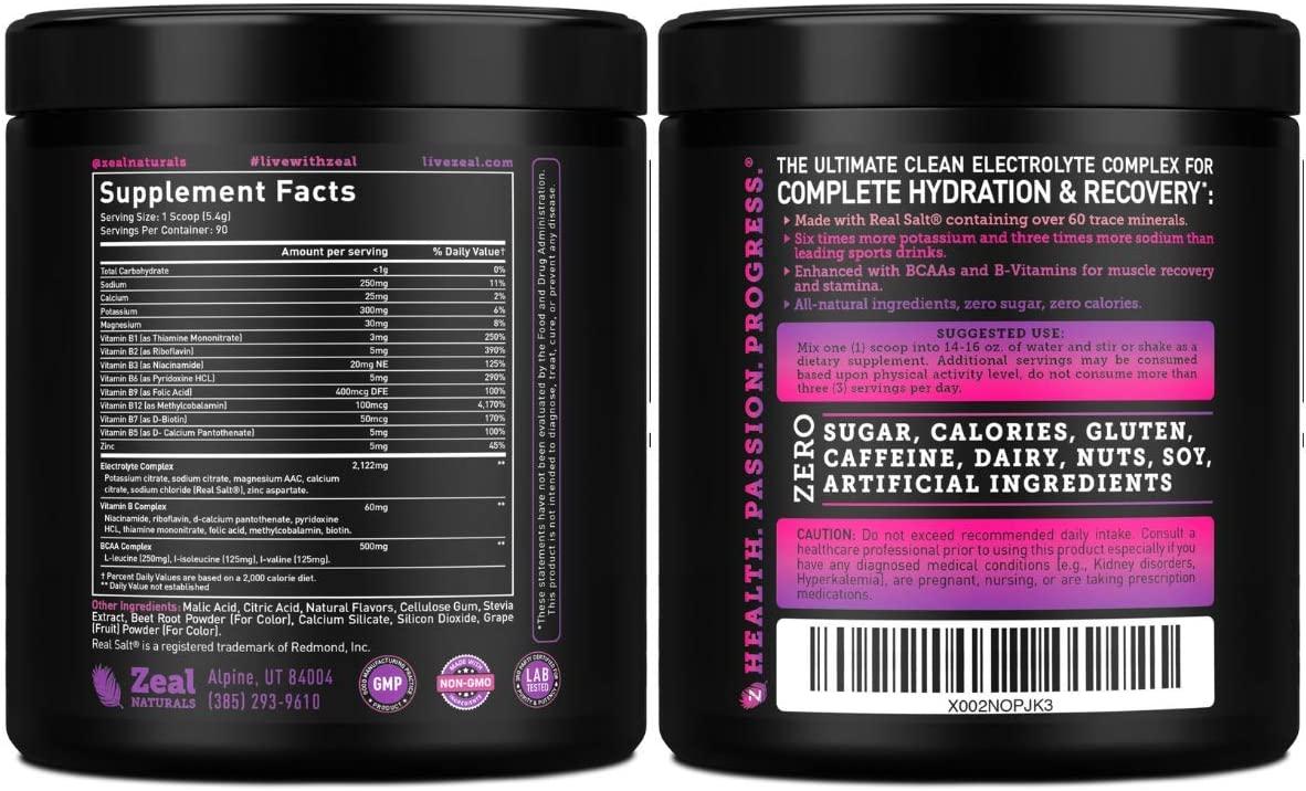 Black Cherry Electrolyte Powder 90ct- Sugar Free + BCAA, B-Vitamins ...