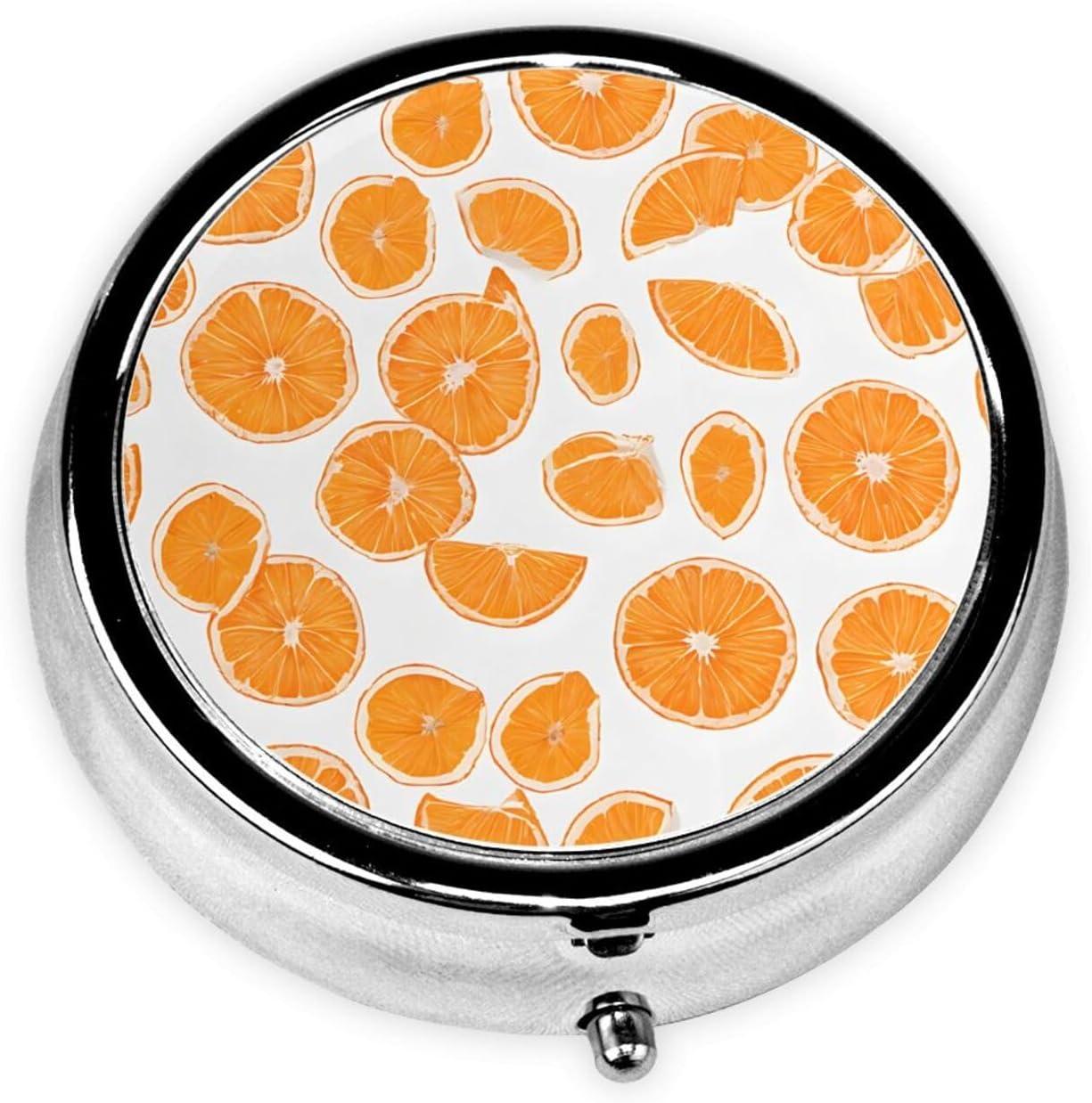 Buy Peach Round Pill Box | 3 Compartment Mini Travel Medicine Organizer ...