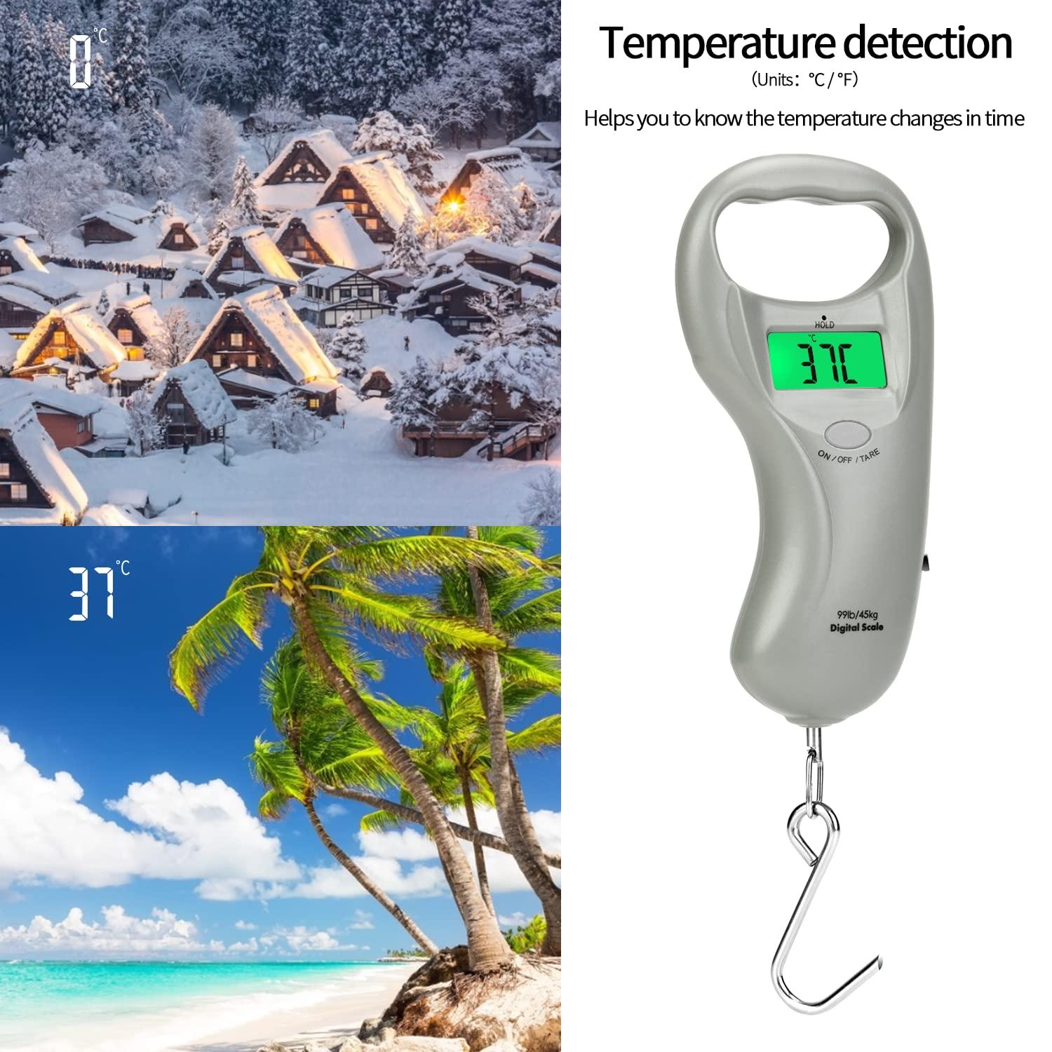 Digital Fish Scale Hanging Scale | 110 lb/50 kg Portable Postal Scale ...