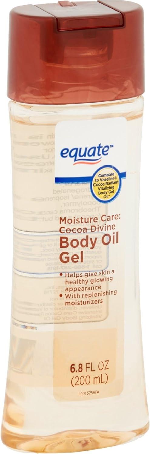 Equate Moisture Care Cocoa Divine Body Oil Gel 6.8 fl oz - Pack of 2