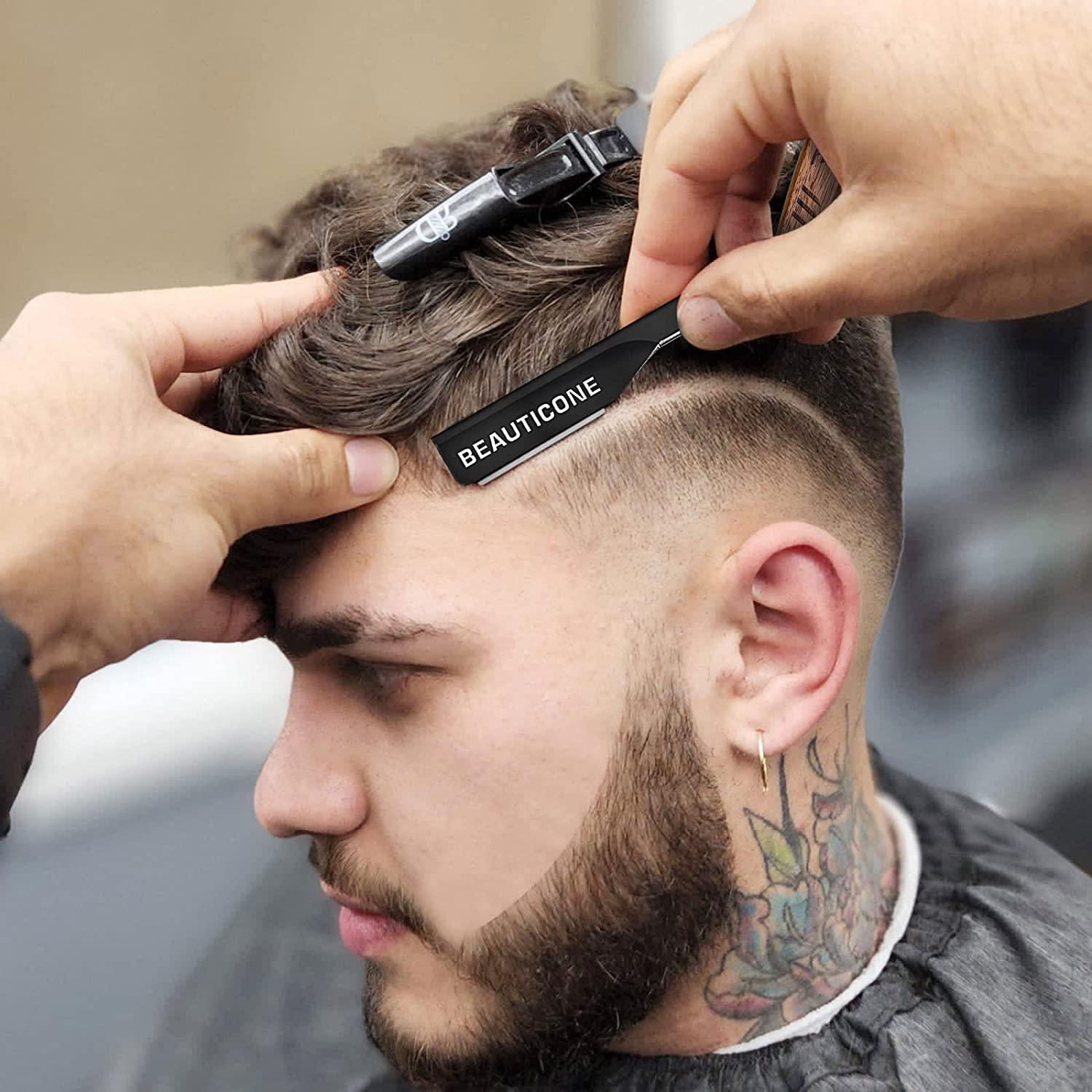 BEAUTICONE Straight Razor | Professional Barber Razor for men with 100 ...