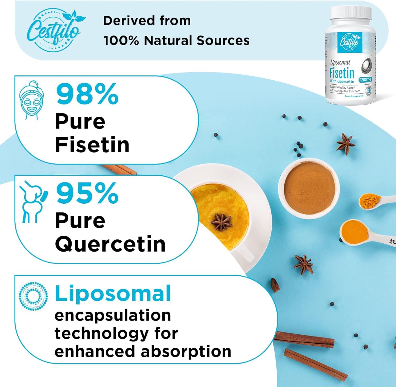 Liposomal Fisin 1000mg & Quercetin 200mg - 60 Softgels | High ...