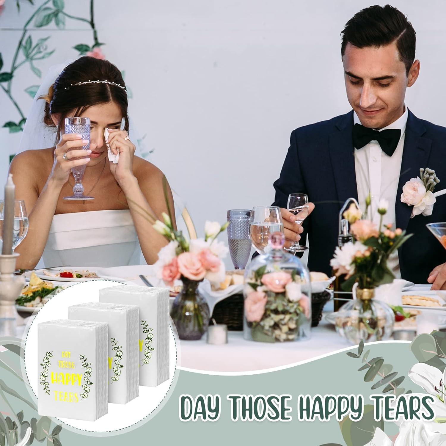 100 Packs Wedding Facial Tissues - 3 Ply Pocket Tissue Packs for Happy ...