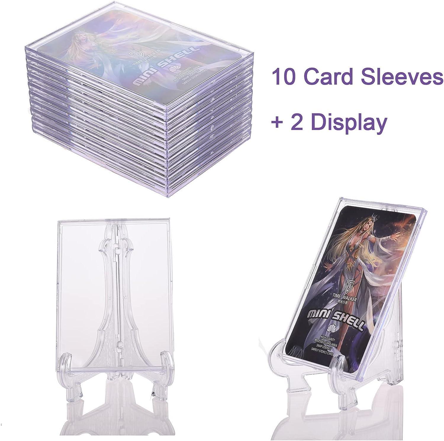 Qesonoo Top Loader Card Sleeves 10 Pack - Clear Acrylic Protectors for ...