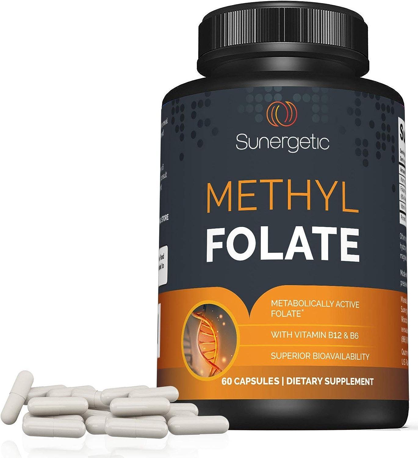 Methyl Folate Supplement with Methylated B12 & B6 | Magnafolate 400 mcg ...