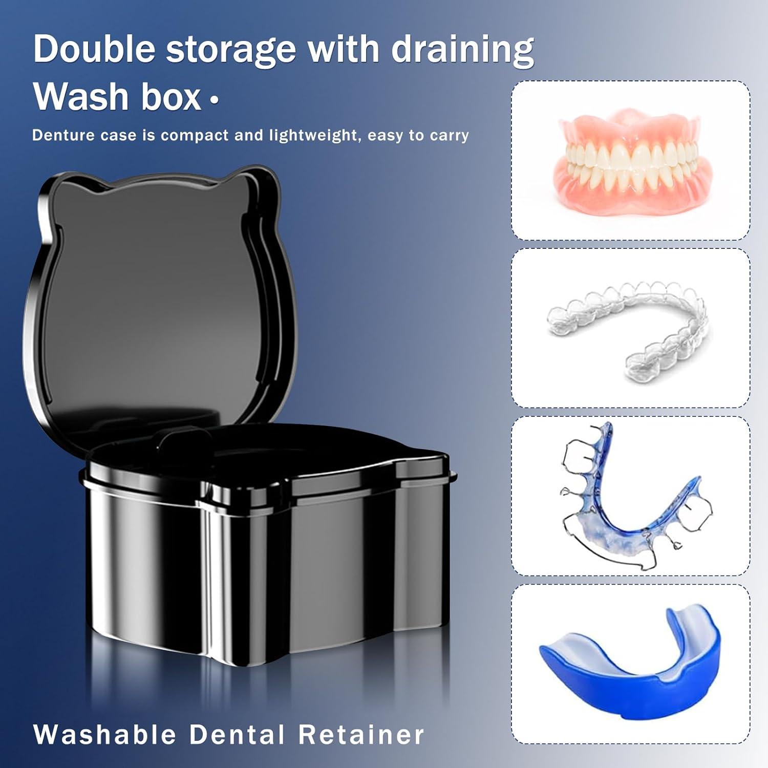 Prosthesis & Denture Box with Sieve | Guador Braces Cleaner Brushes ...