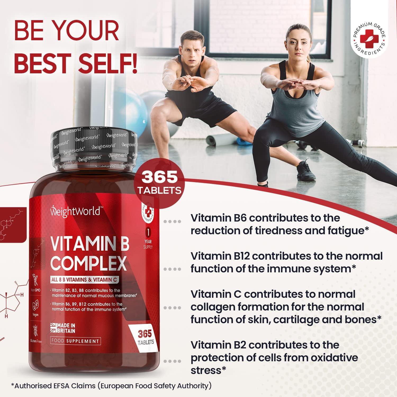 Vitamin B Complex High Strength - 1 Year Supply - 365 Vegan Tablets - 8 ...