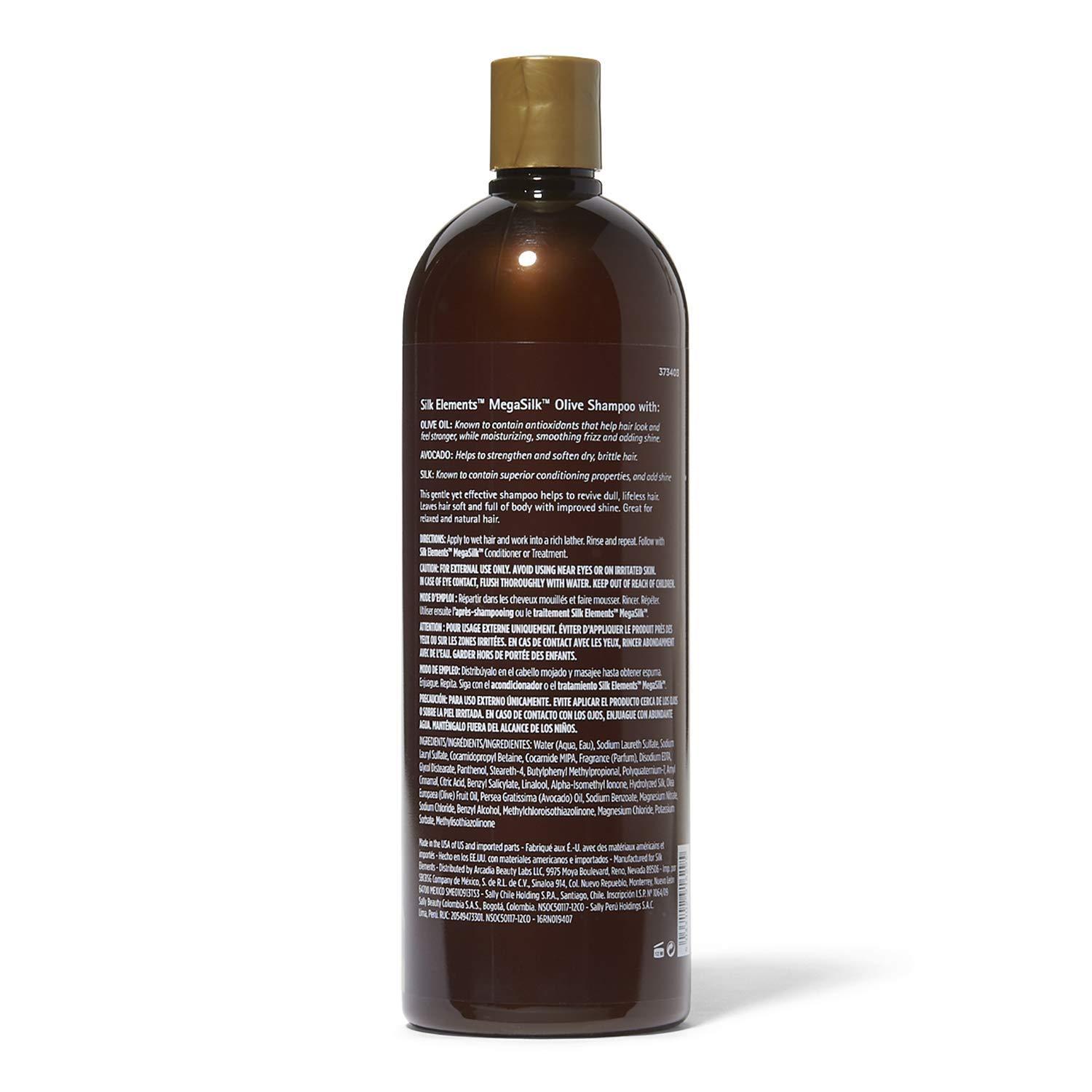 Silk Elements MegaSilk Olive Shampoo 33.8oz - Nourishing Hair Care - 1 ...