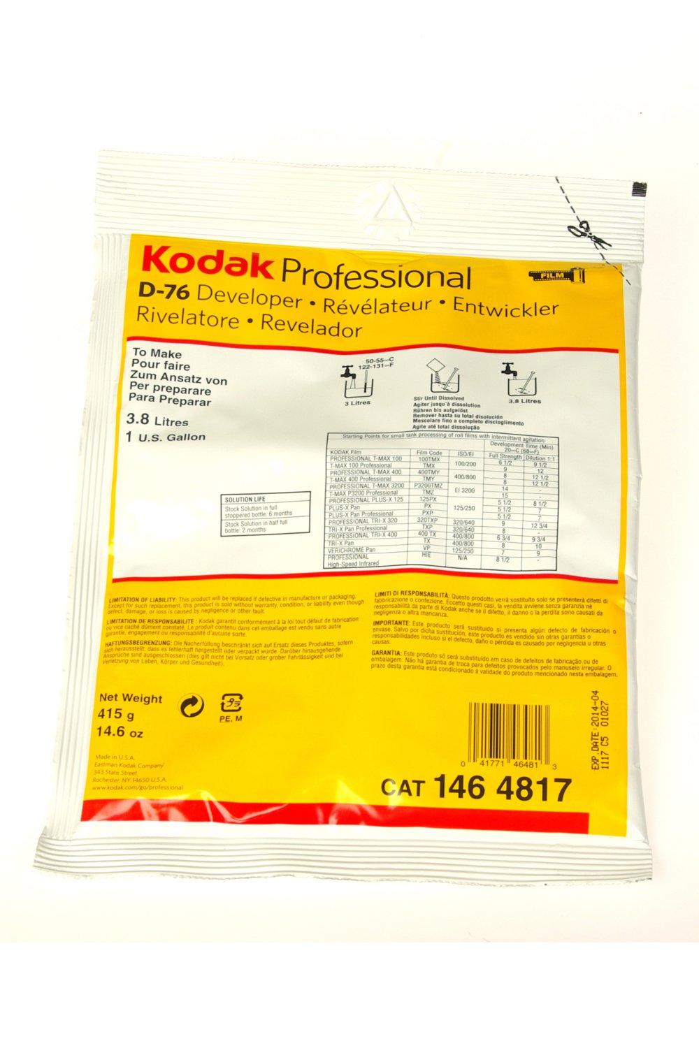Kodak D-76 Developer Powder for B&W Film 1 Gallon - High-Quality Photo ...