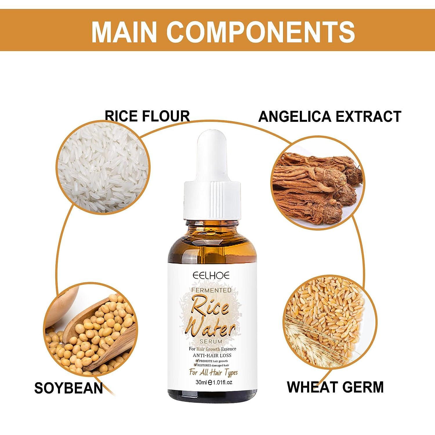 Fermented Rice Water Hair Growth Serum And Repair Essential Oil For